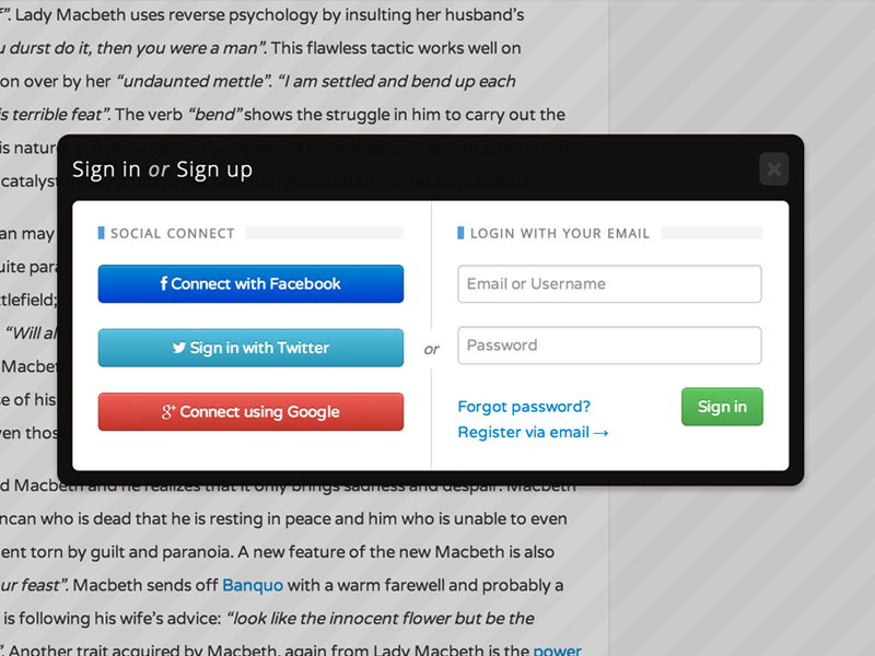 Sign In Modal Box by Daniel Paul on Dribbble