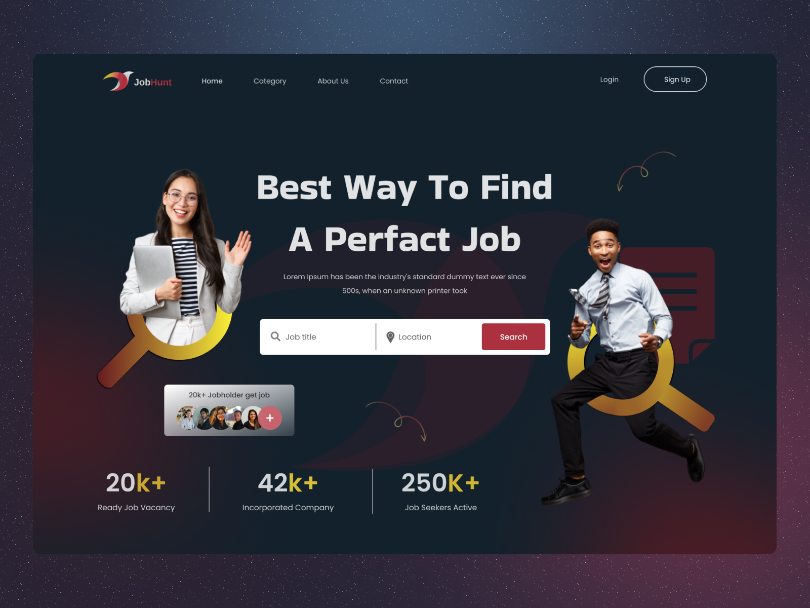Job Finding Platform Landing Page Design by Saiful Islam Shawon on Dribbble