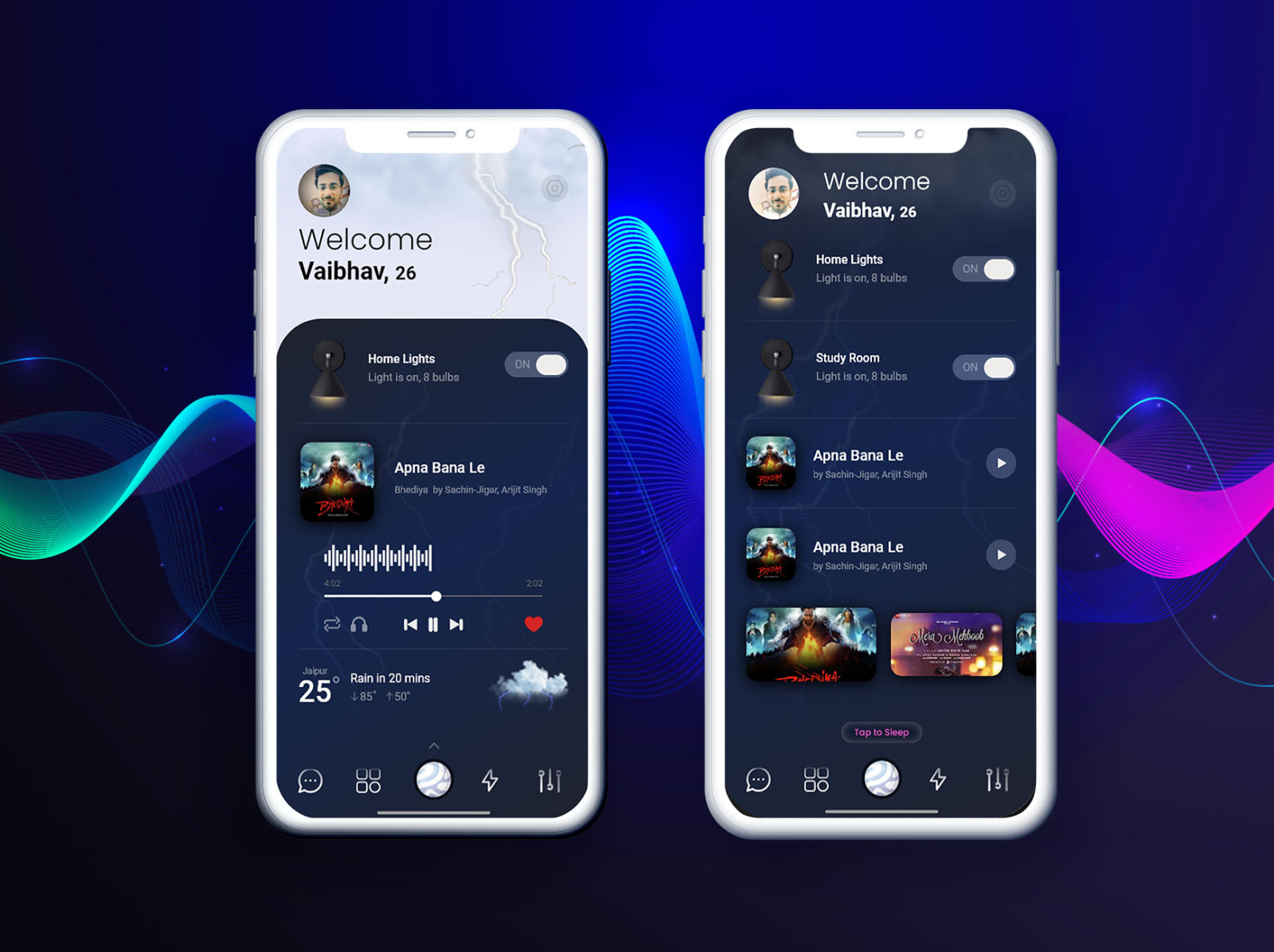 Smart Home & Music App Concept by Vaaibhav Soni on Dribbble