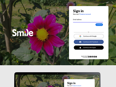 Smile Login Page by Brijesh Kumar on Dribbble