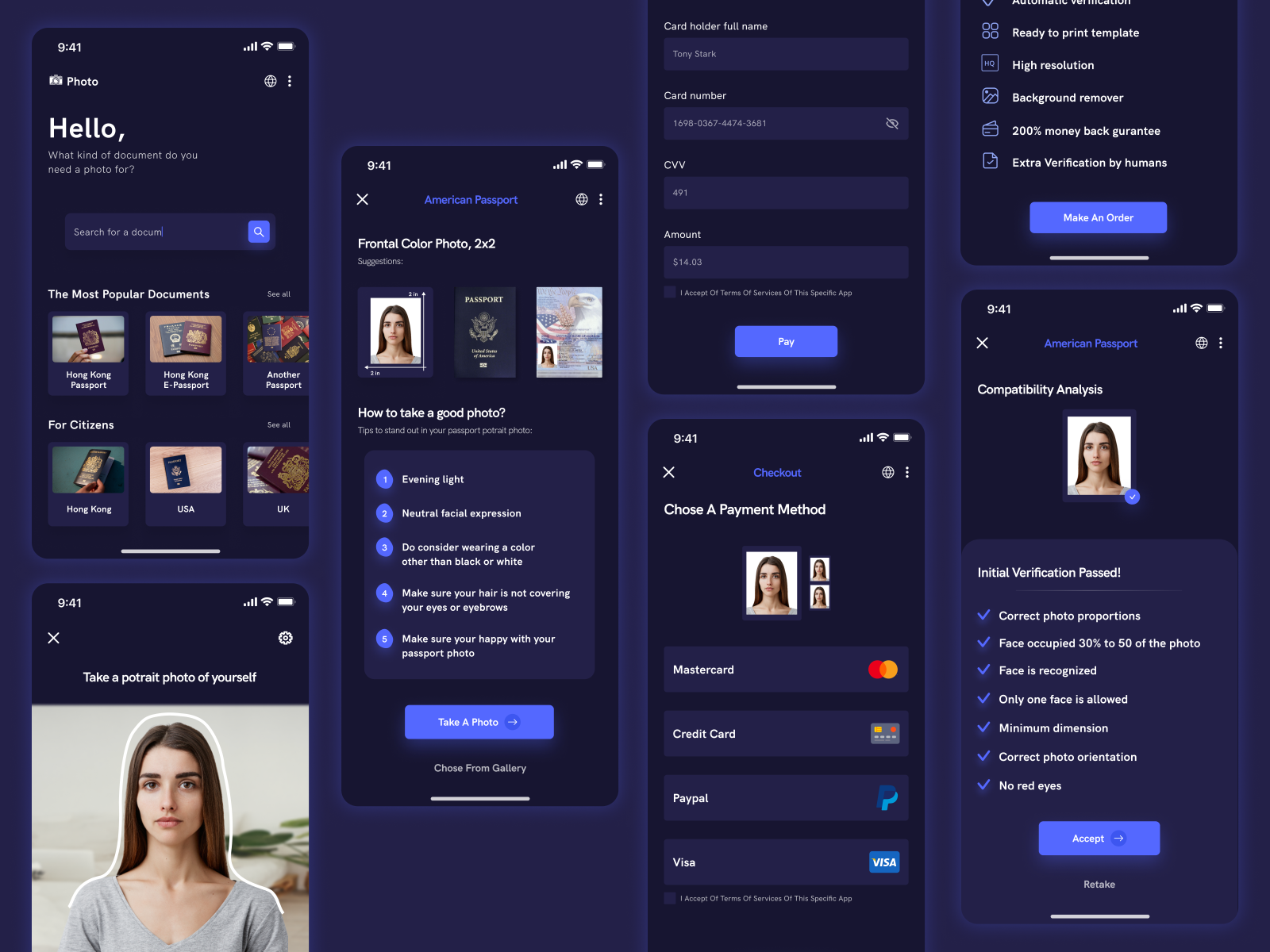 Passport Making App UI Design by Anas Bin Zia on Dribbble