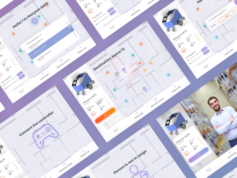 Robot onboard interface / All Page Screen by Iuliia Saniuk on Dribbble