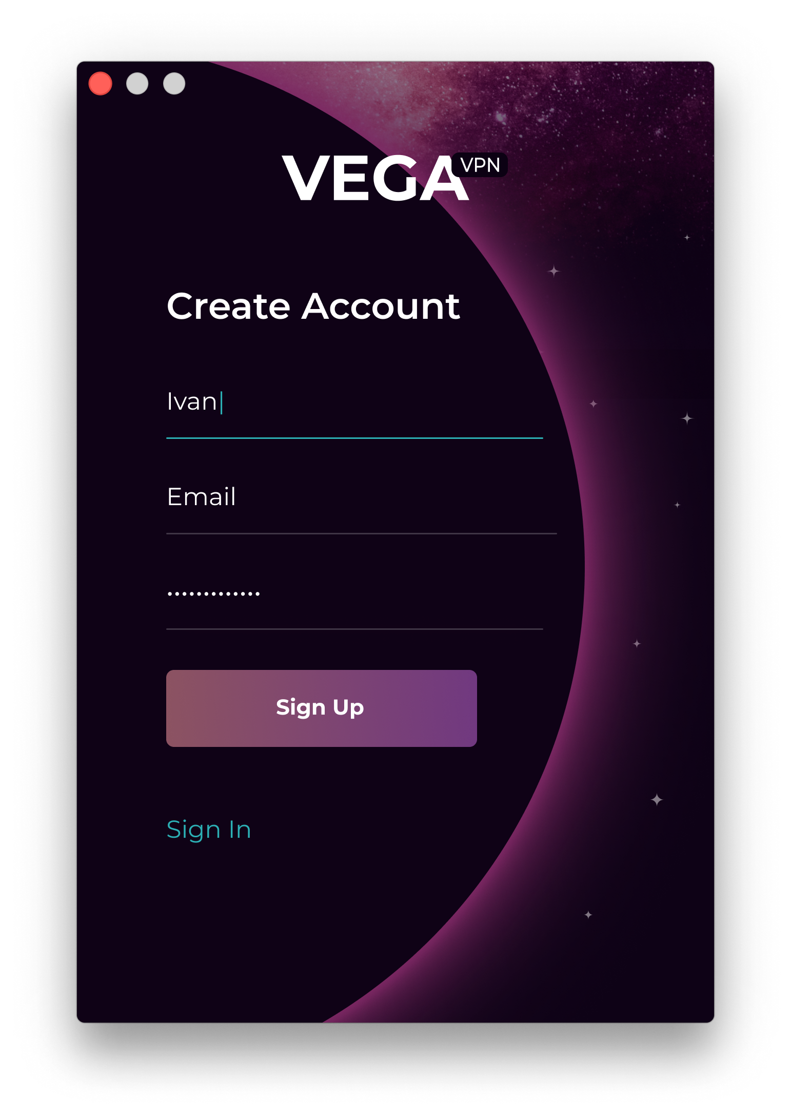 Dribbble Vpn desktop app login log out screens png By Iuliia Saniuk