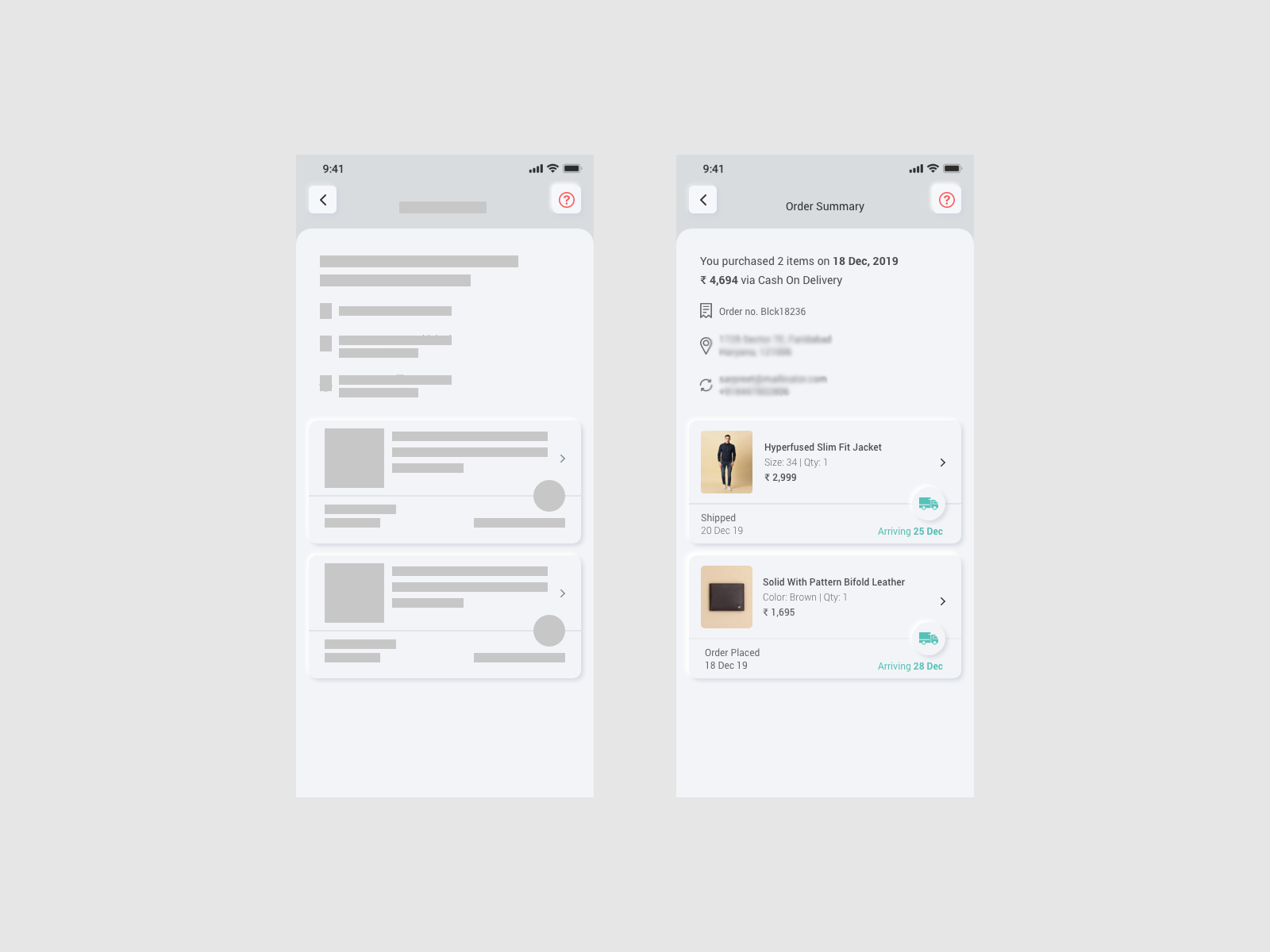Neomorphism Design - Order List by Sarpreet Kalyan on Dribbble