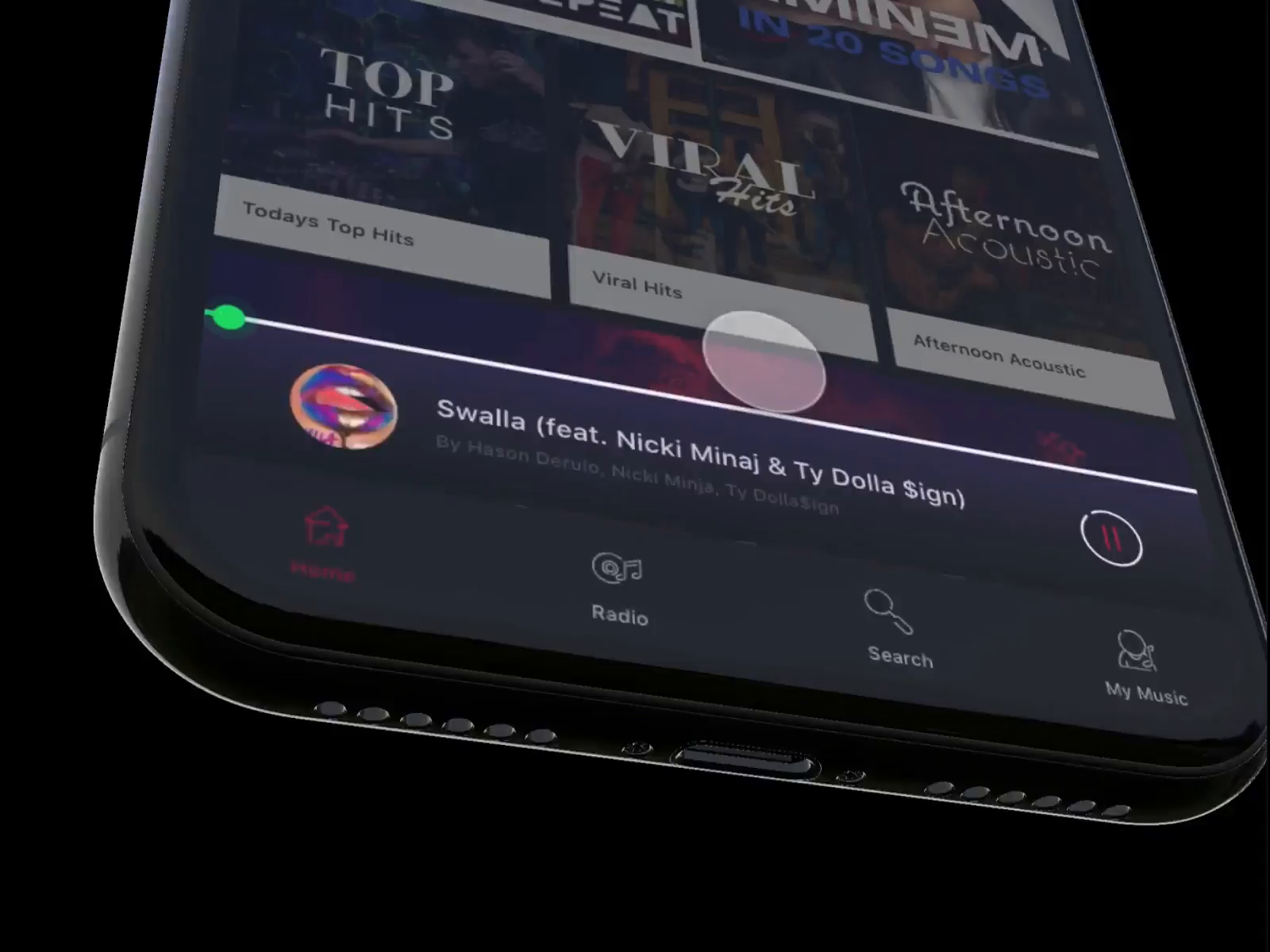 Music player app interaction prototype 03 by Yogesh Madharam on Dribbble