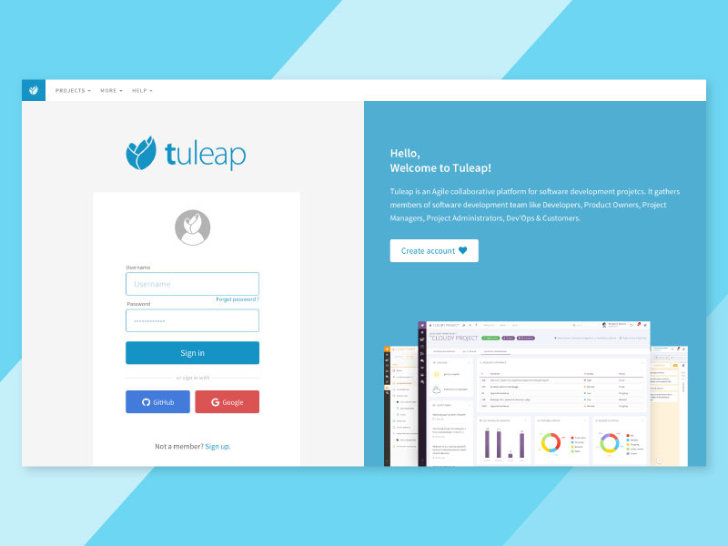 UI - New Tuleap Homepage 💎 by Marine Pieux on Dribbble