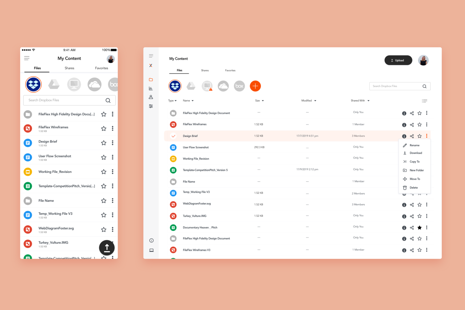 Web | Mobile UI Dashboard by Melissa Anne Morgan on Dribbble