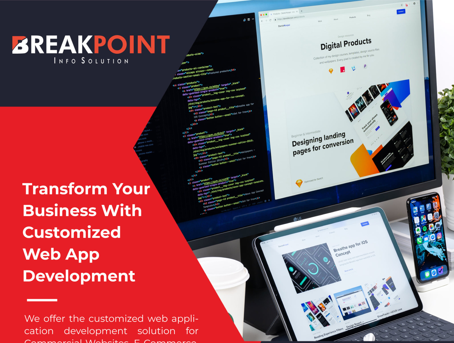 Customized Web Development by Breakpoint Info Solution on Dribbble