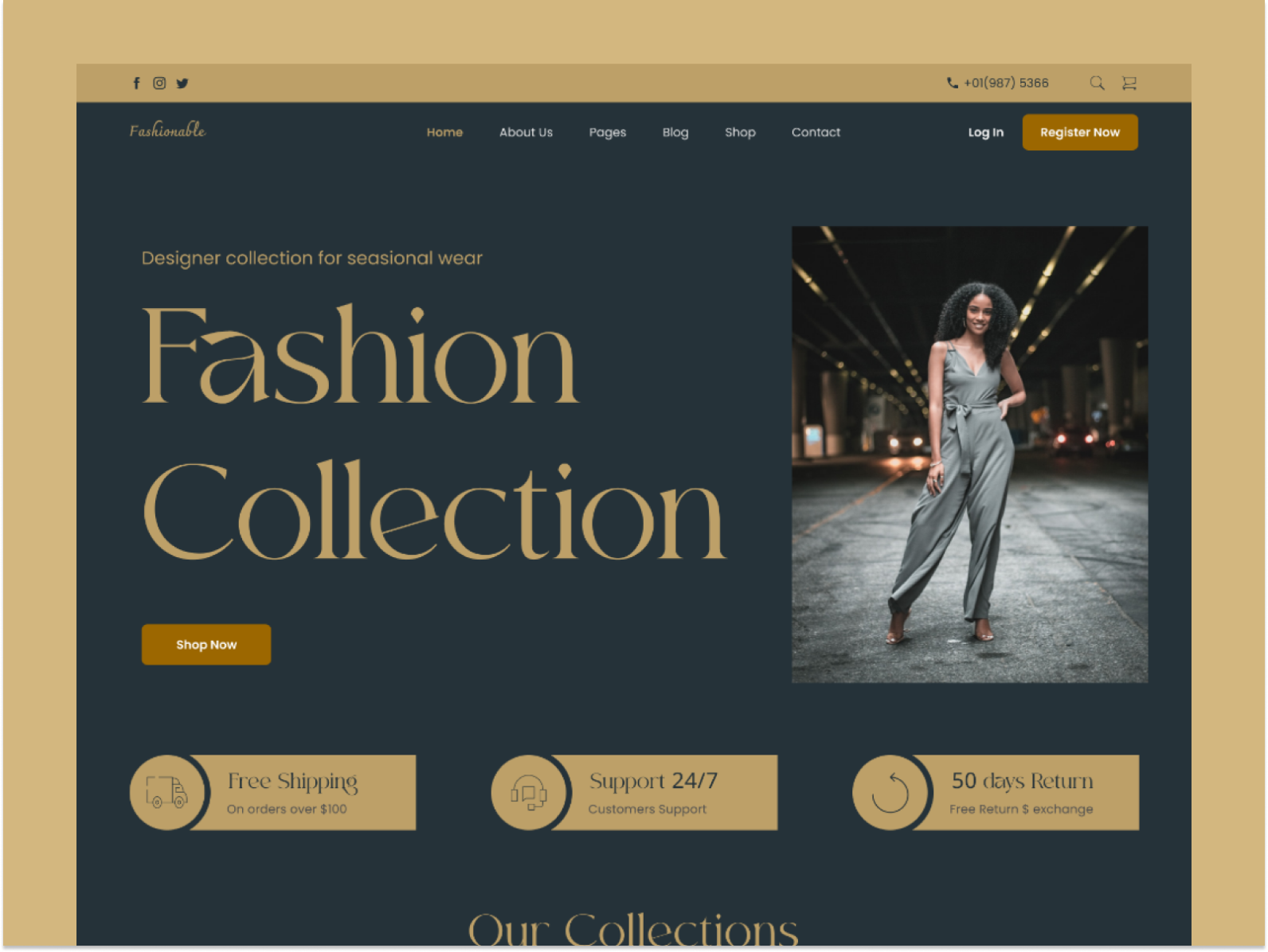 Fashionable-Web Header by Suchi Roy on Dribbble