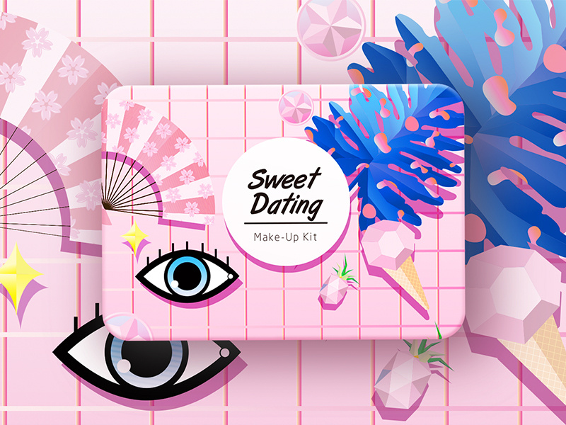 Sweet dating Makeup Kit by Jerrie on Dribbble