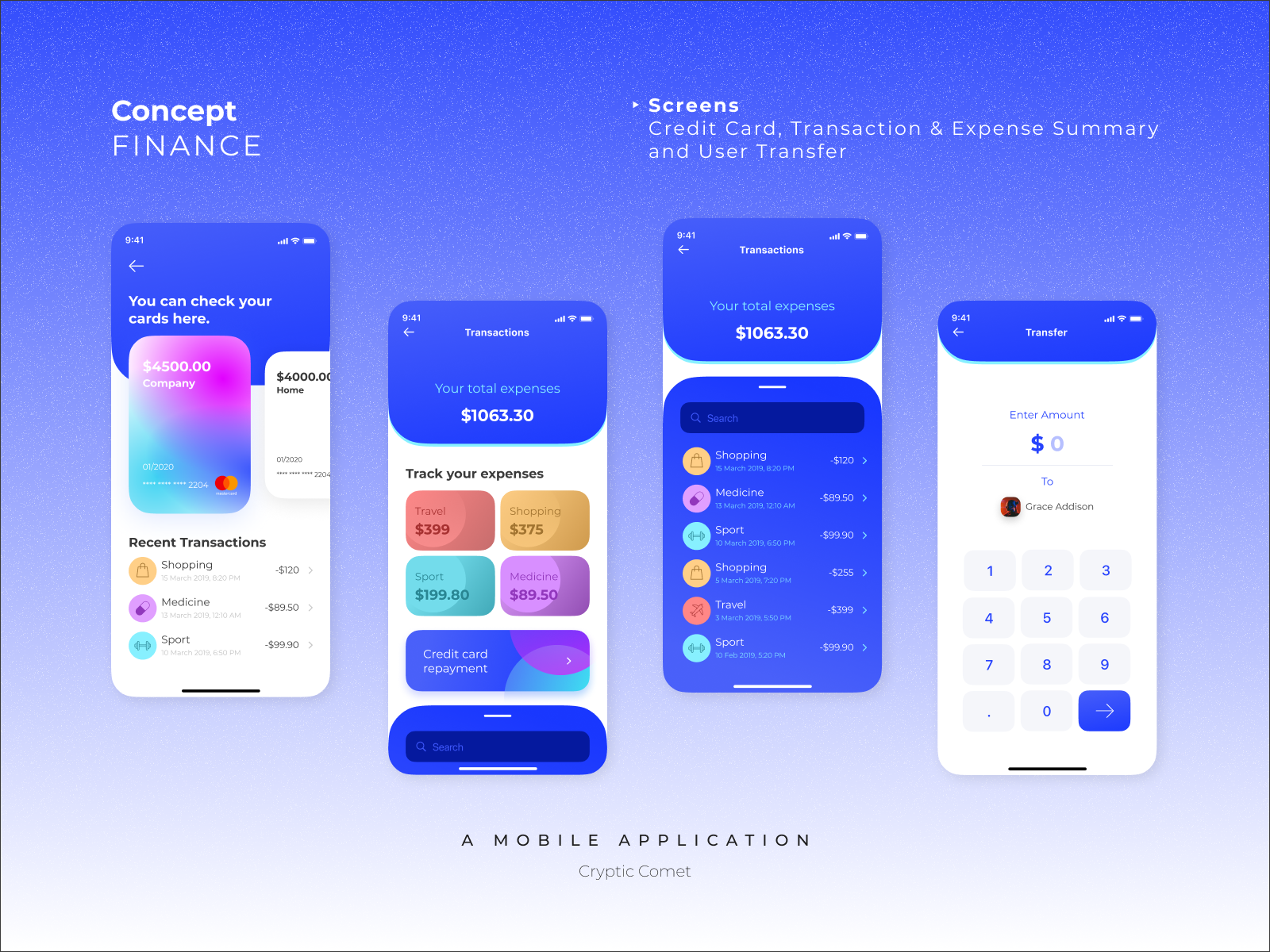Finance App UI - Mobile App User Interface by Vigneshwar S on Dribbble
