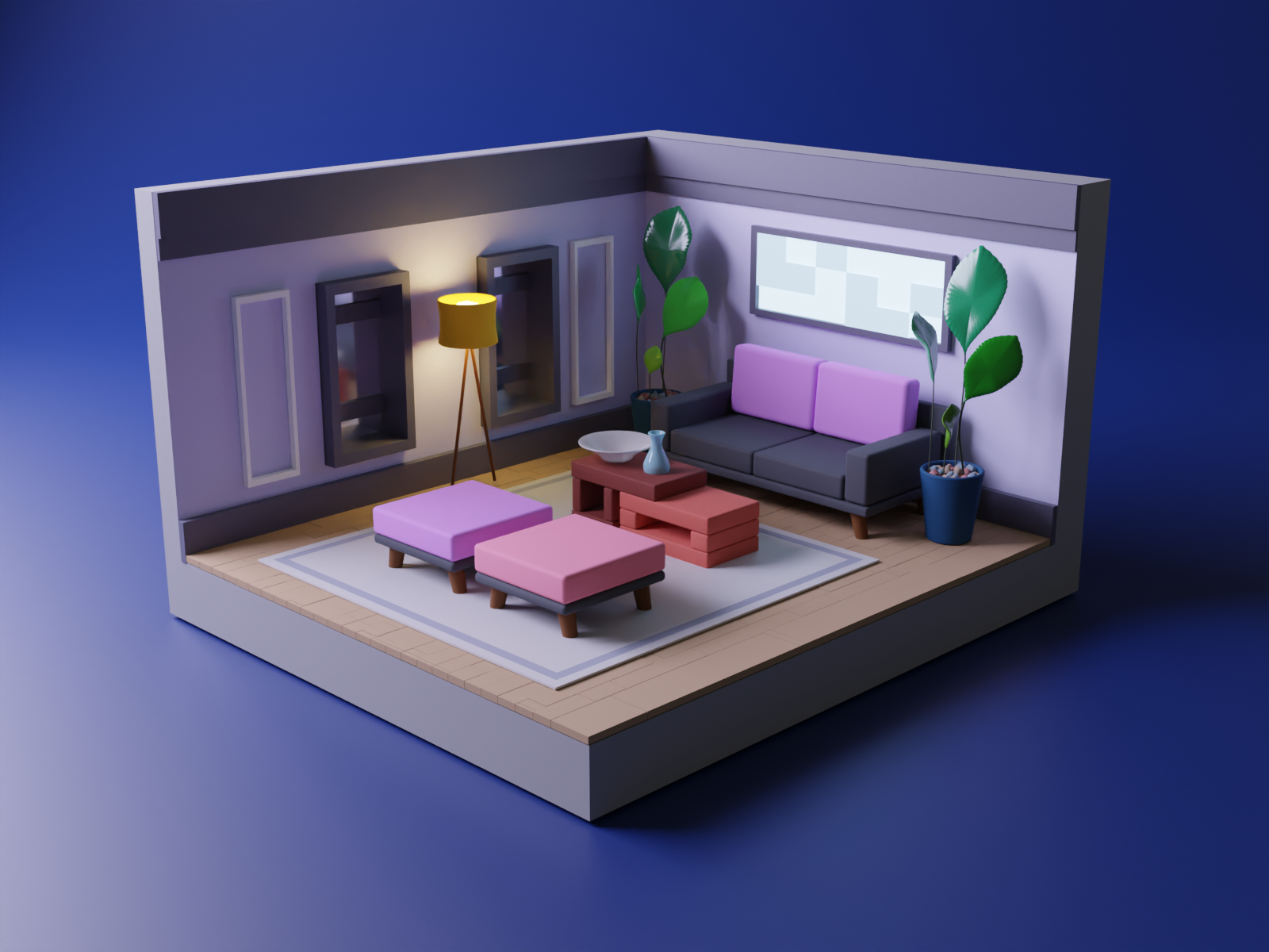 Purple Chilling Room by Yasmin Jalali on Dribbble