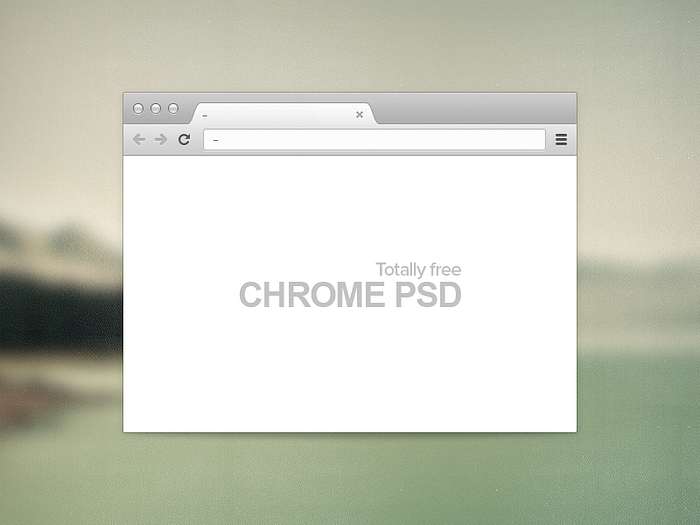 Free PSD - Chrome browser by Joost Vos on Dribbble