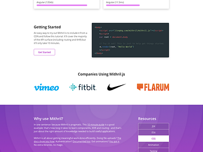 Mithril.js - Web Design by Adam Marsden on Dribbble