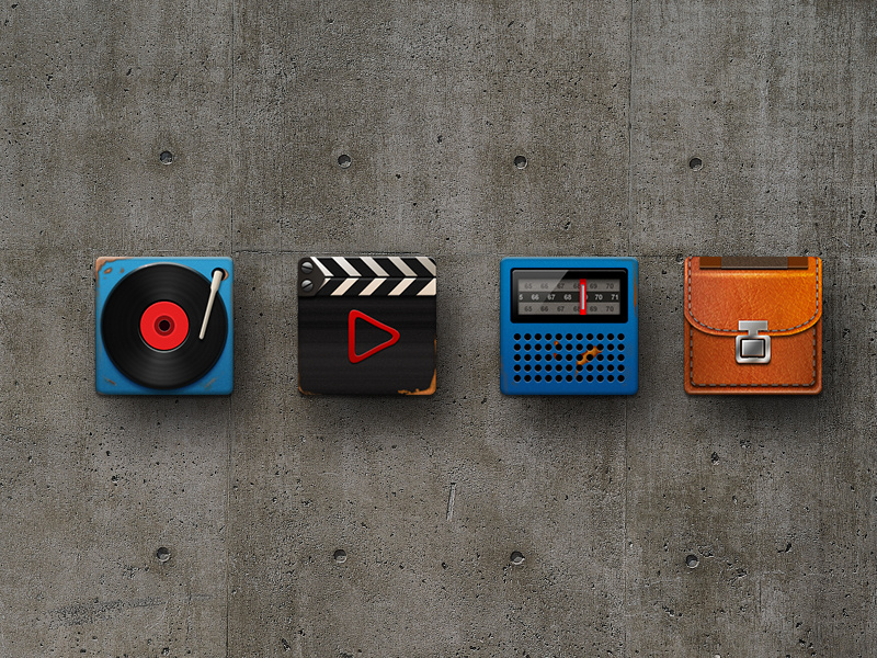 Set Of Realistic Icons Created In Adobe Illustrator - HooDoo Wallpaper