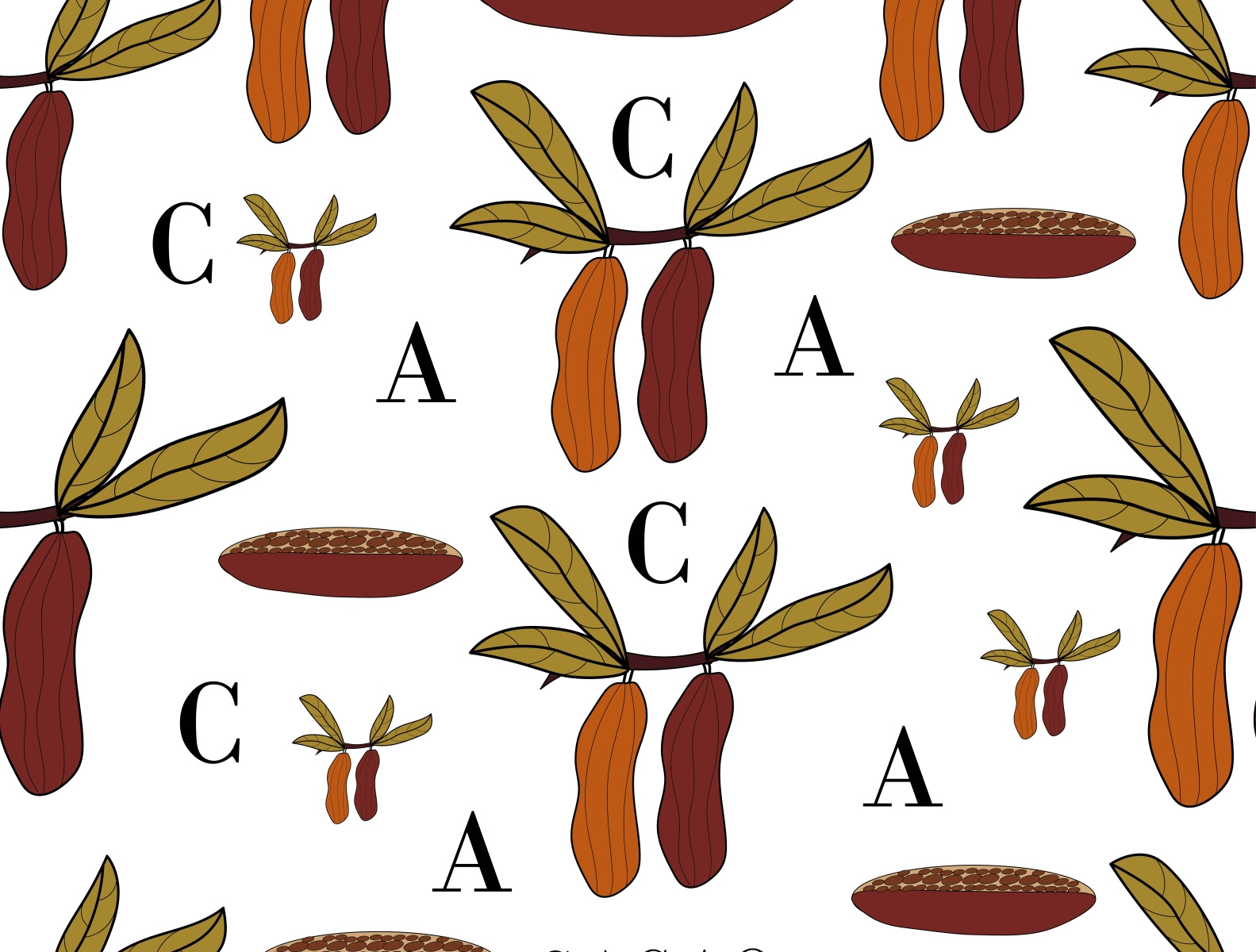 cocoa pattern by TaniaArtDesign on Dribbble