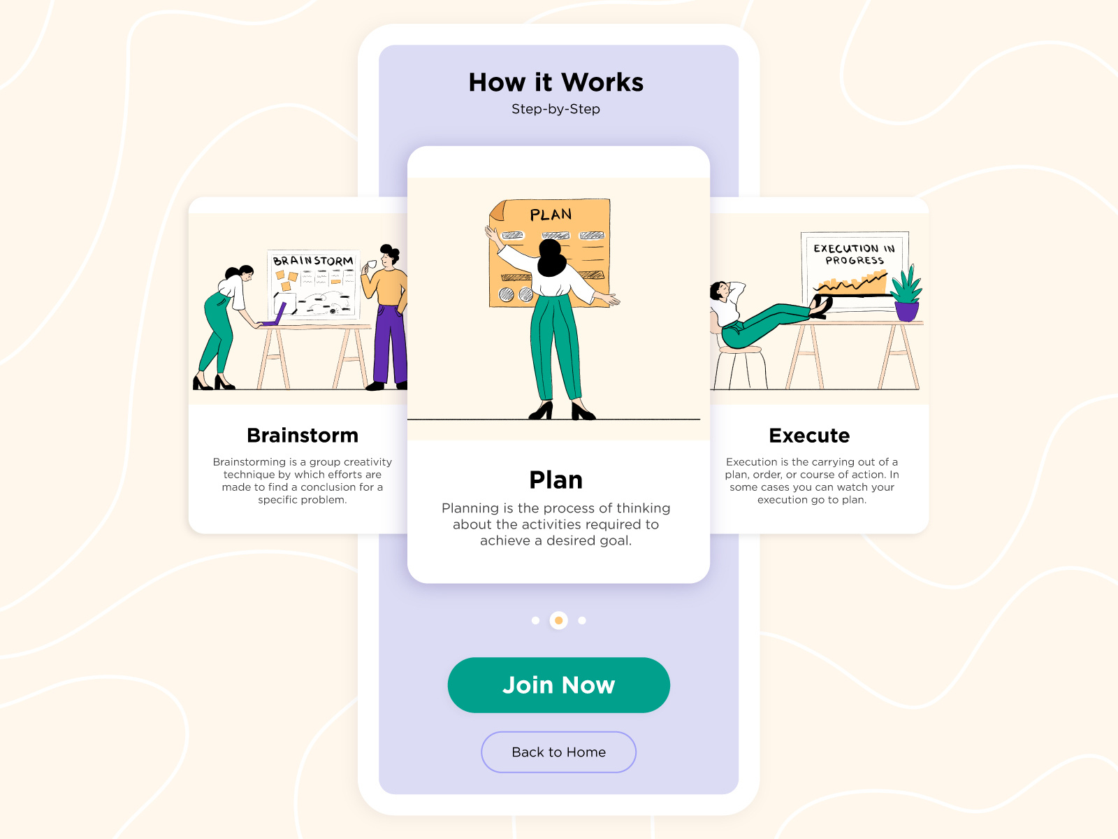 Timeline App Concept | Illustration by Milena Trifonova on Dribbble