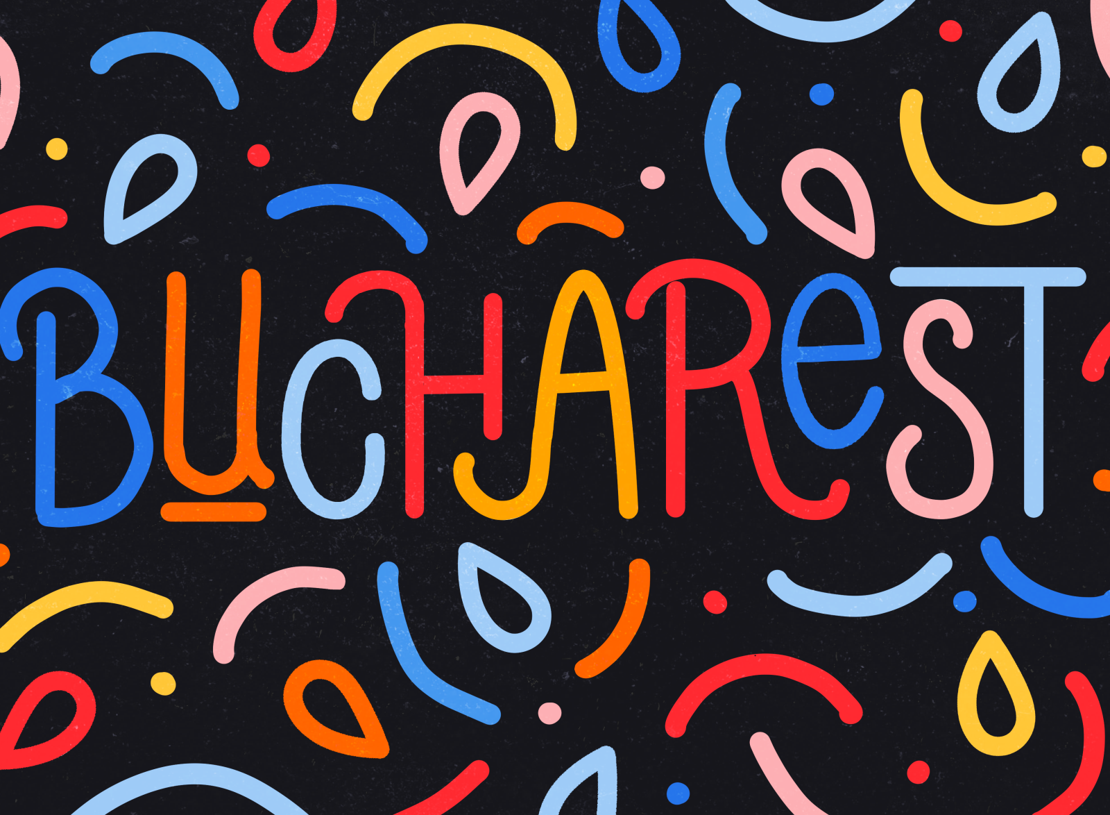 Bucharest | Lettering by Milena Trifonova on Dribbble