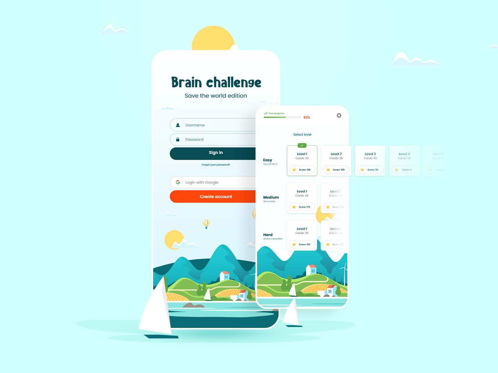 Memory game app by Travi Agency on Dribbble