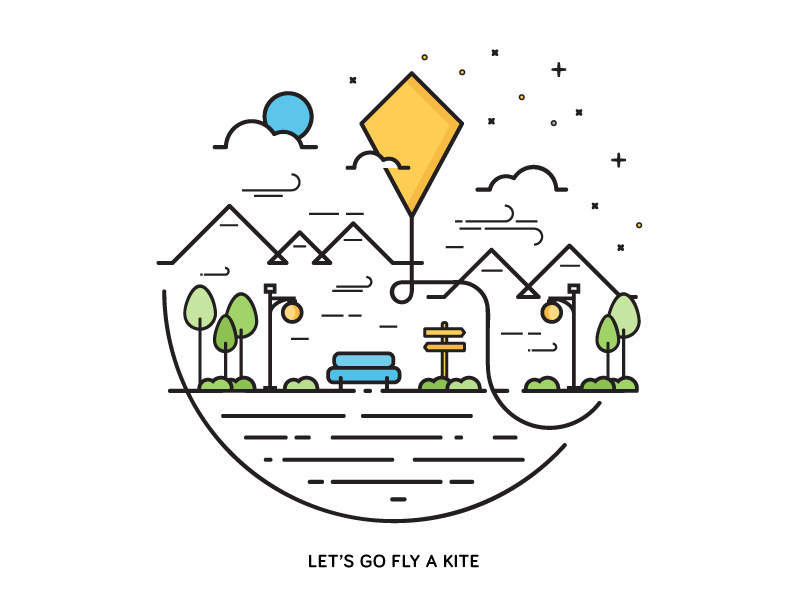 Let's Go Fly A Kite by Vy Tat on Dribbble
