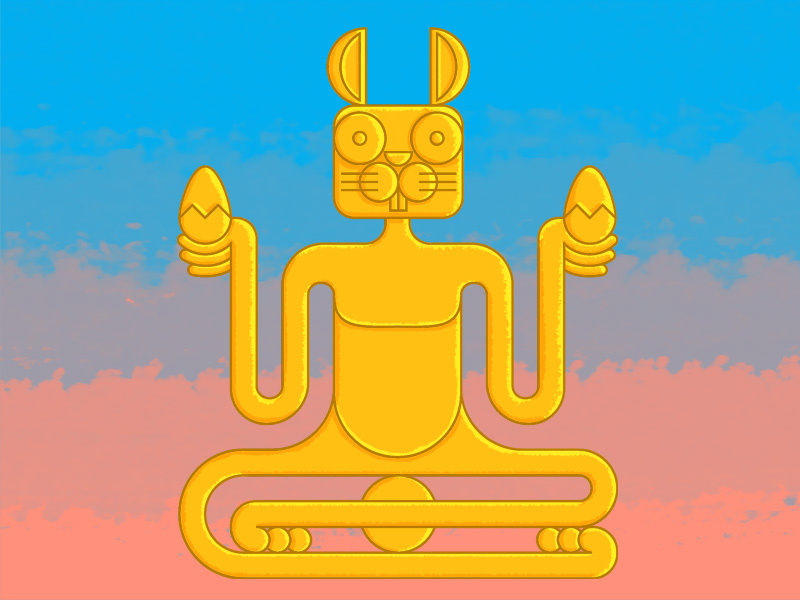 Easter Buddha Bunny by Ray Mawst on Dribbble
