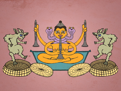 Dancing Goats, Lord Shiva by Ray Mawst on Dribbble