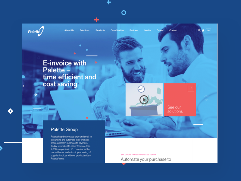 Palette Homepage Header by Asif Kilwani on Dribbble