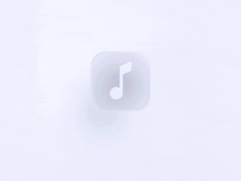 Frosted Music Icon Animate by Mostafa Kazemkhani on Dribbble