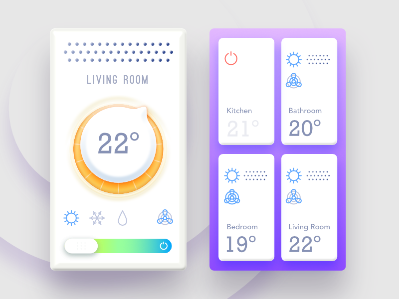 Air Conditioner Widget by Moatasem Abbas Kharraz on Dribbble