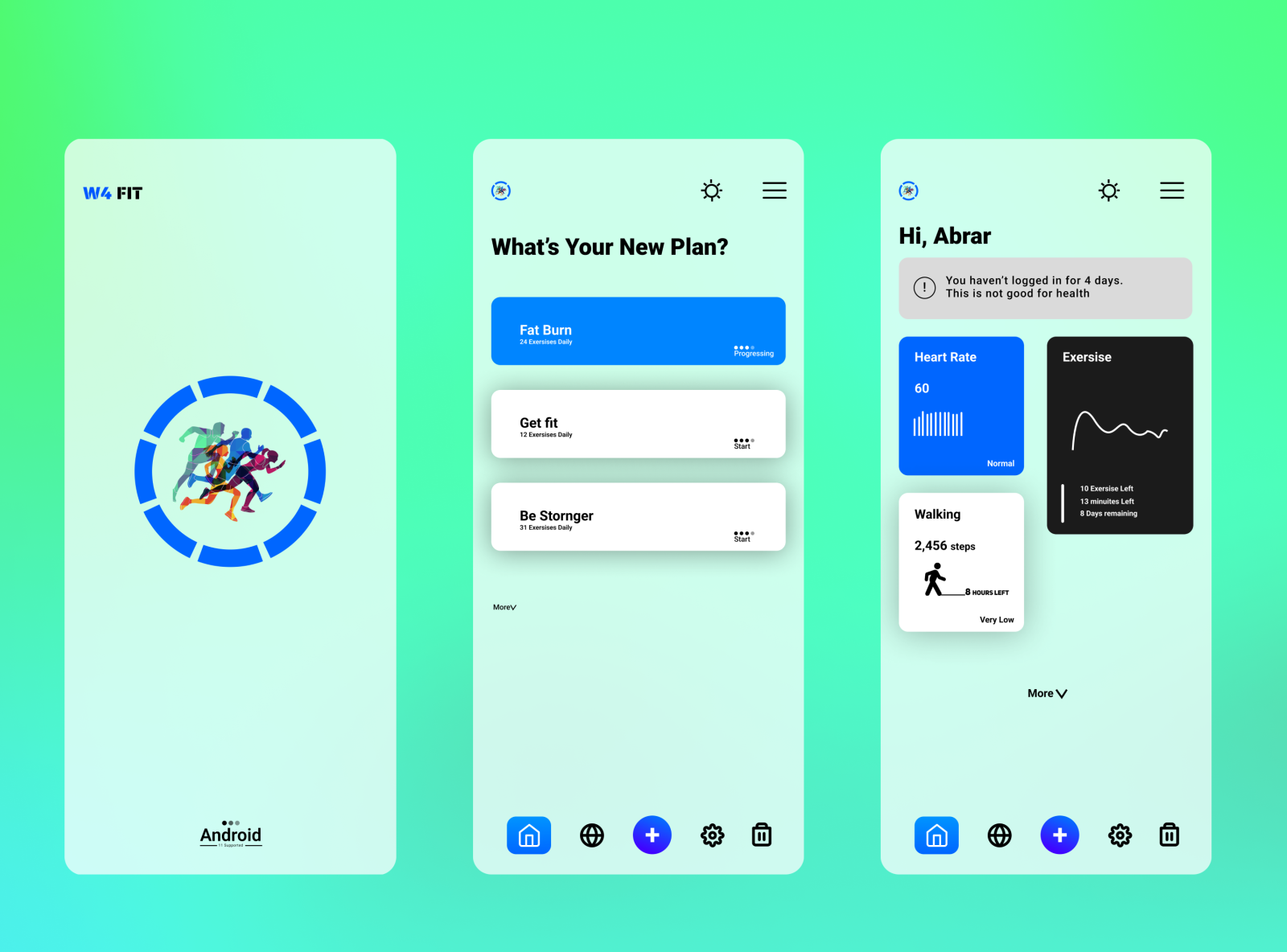 W4 FIT ( Mobile App design ) by STORM 82 on Dribbble