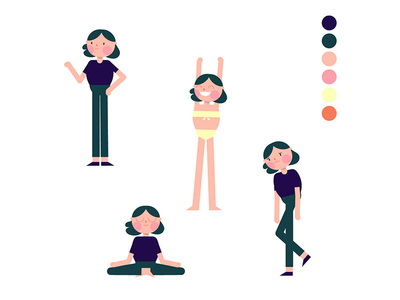 Character poses by Alejandro Imondi on Dribbble