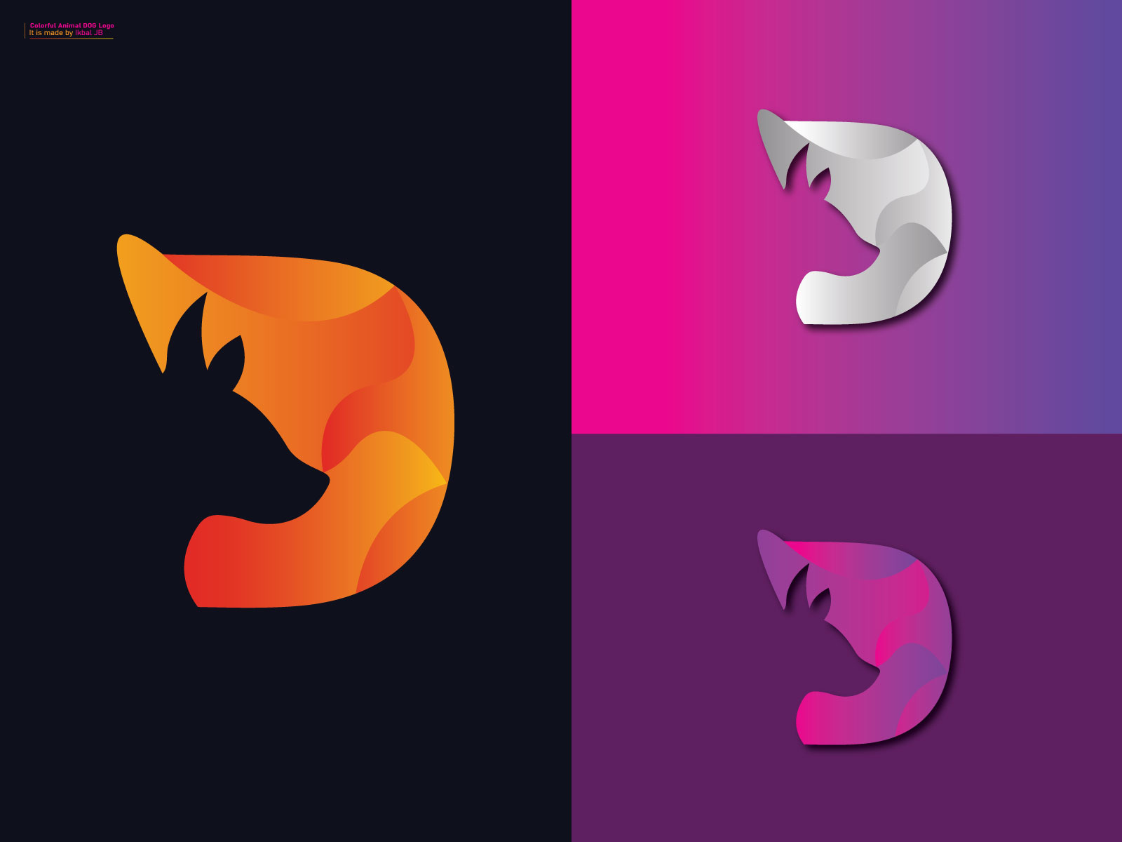 D letter logo, dog logo design by Mir Ikbal hossen on Dribbble