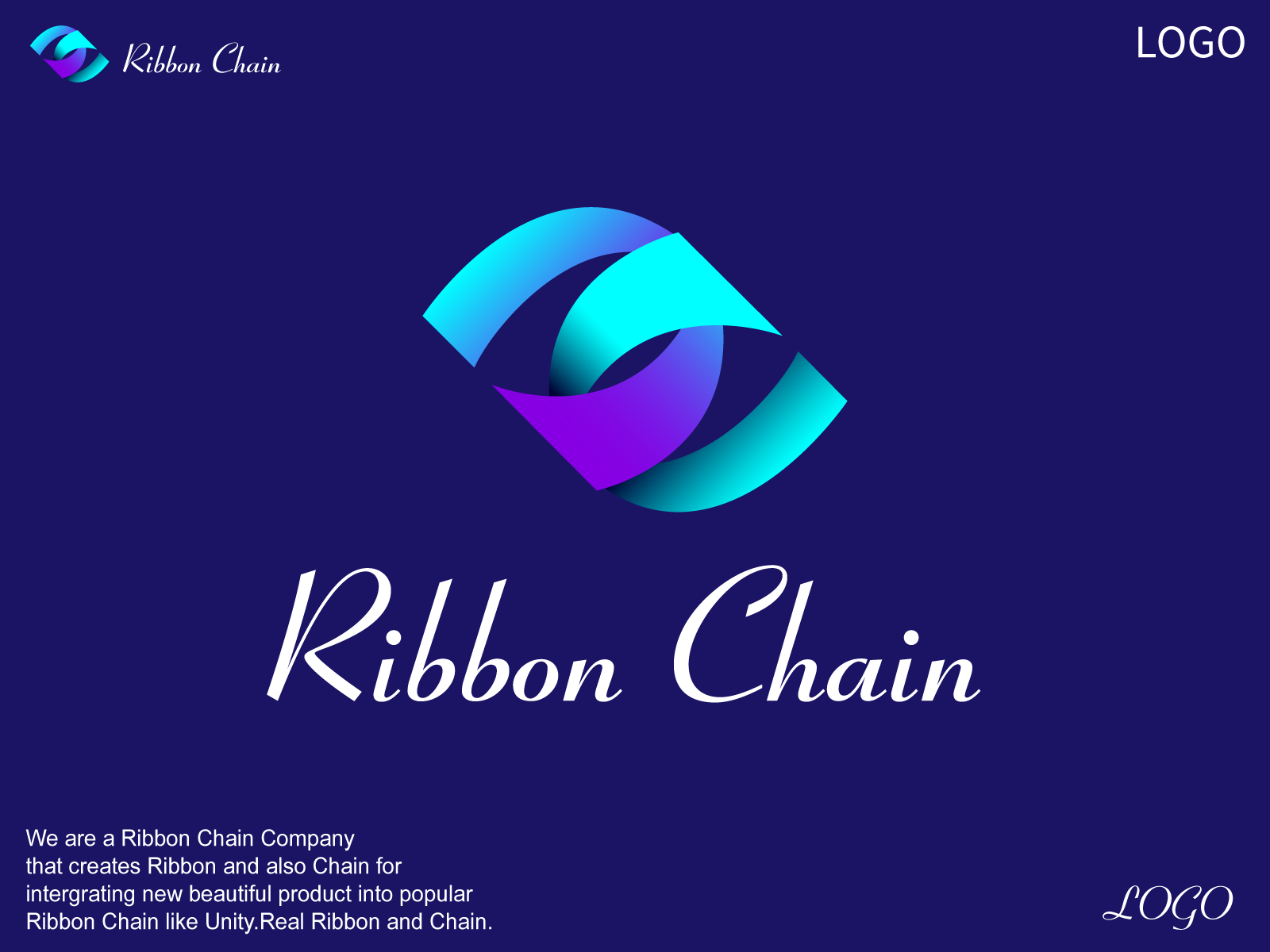 Ribbon Chain logo design by Mir Ikbal hossen on Dribbble
