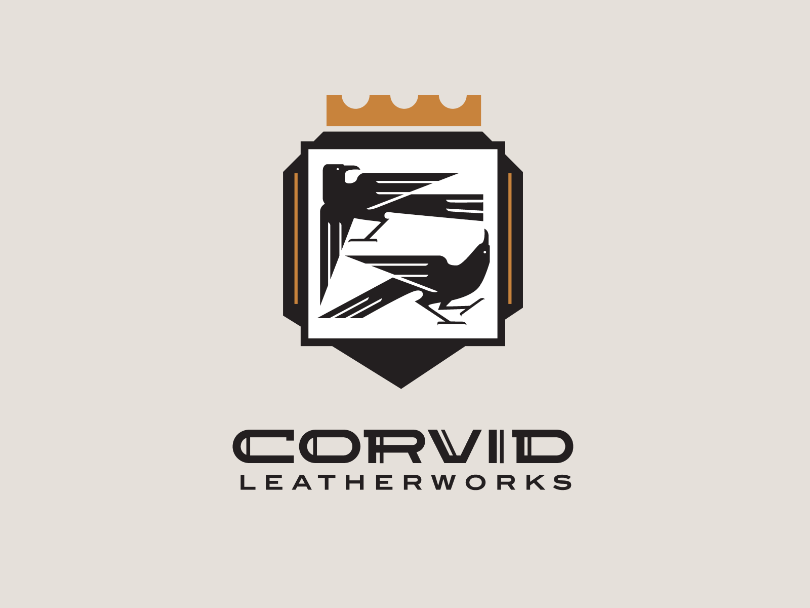 Corvid Leatherworks logo by Joni Dunbar on Dribbble