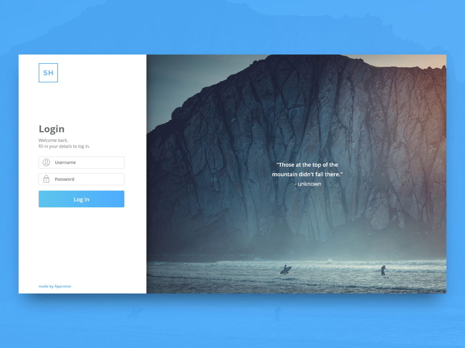 Default Login Template by Jason Teunissen on Dribbble