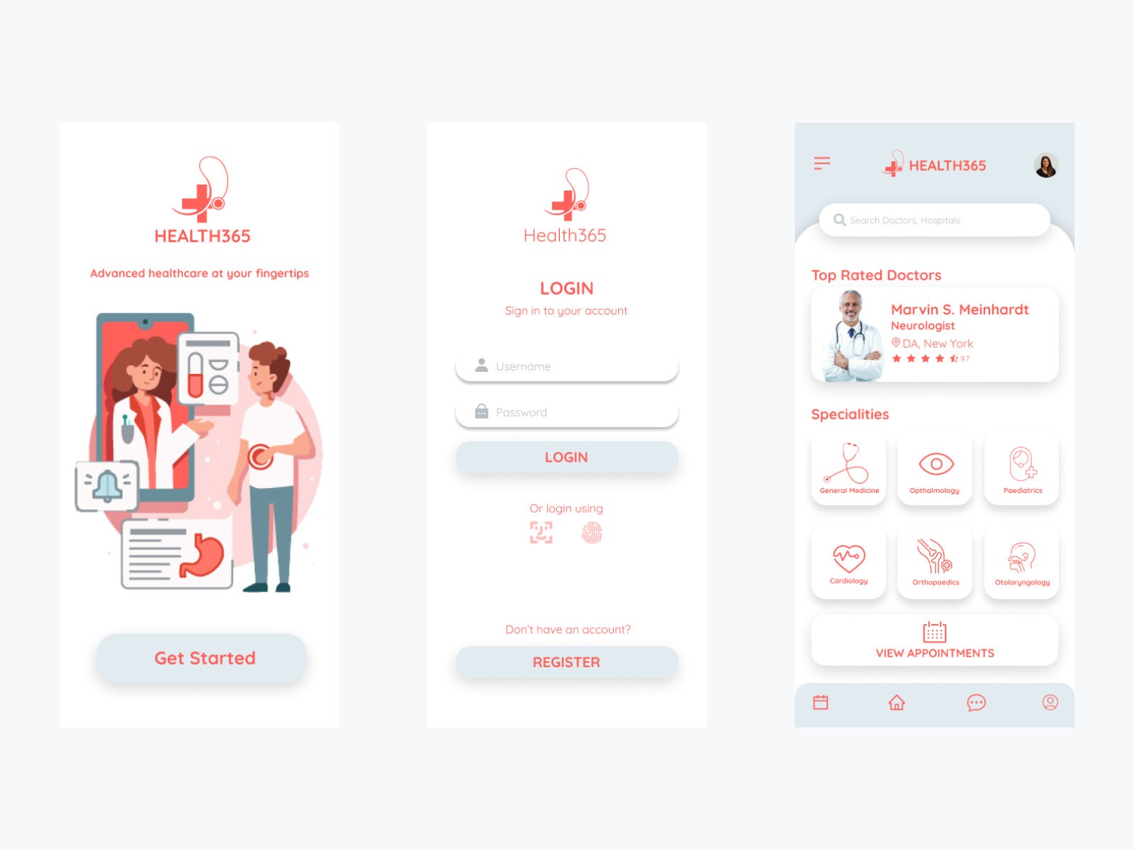 Medical App UI Design by Saumya Mathews on Dribbble