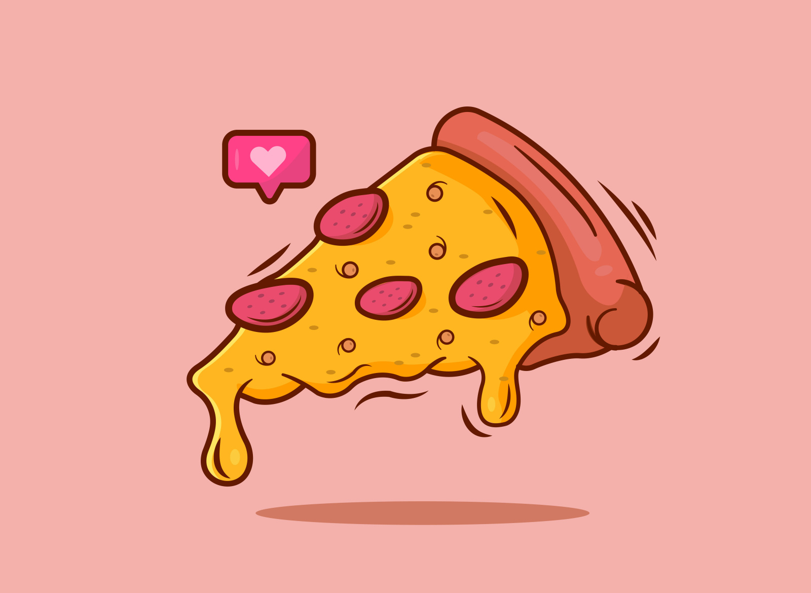 Cheesy Pizza Vector Illustration by Jeevak Raj S on Dribbble