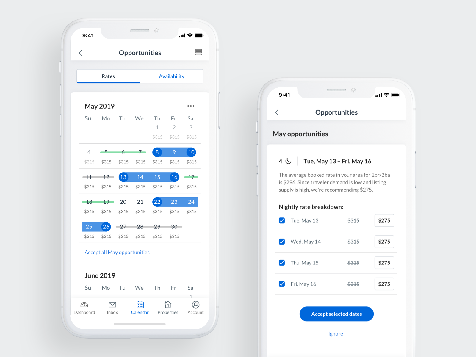 Mobile Calendar by Brad Gattis on Dribbble