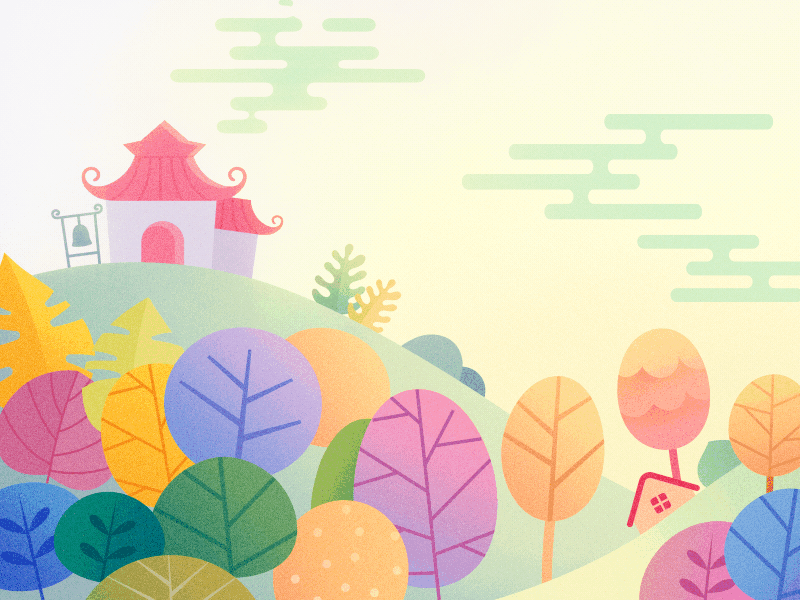 scenery illustration by skyu on Dribbble