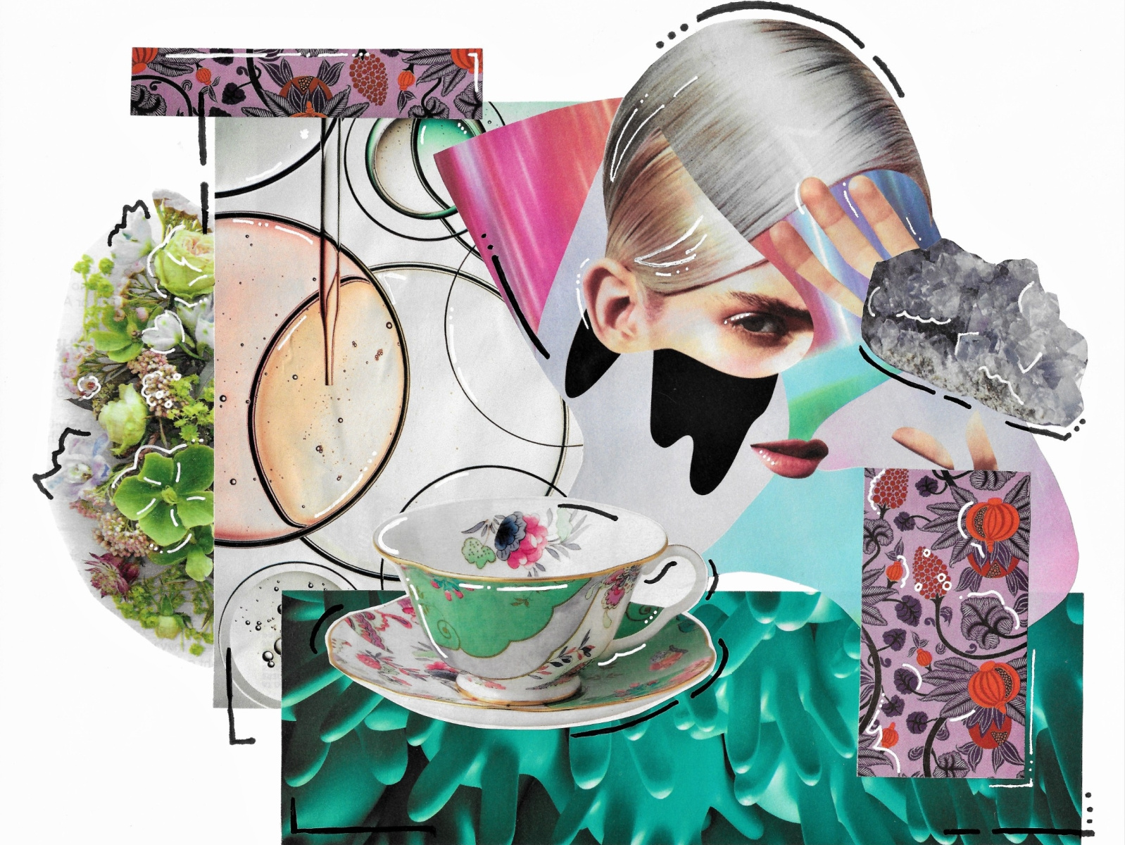 Teacup Bubble Collage by Rebecca Allen on Dribbble
