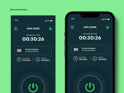 Vpn User Interface by Daniel Mba on Dribbble