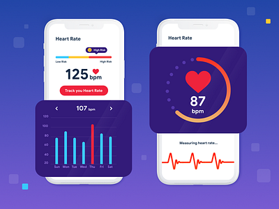 Heart Rate Monitor App by Max on Dribbble
