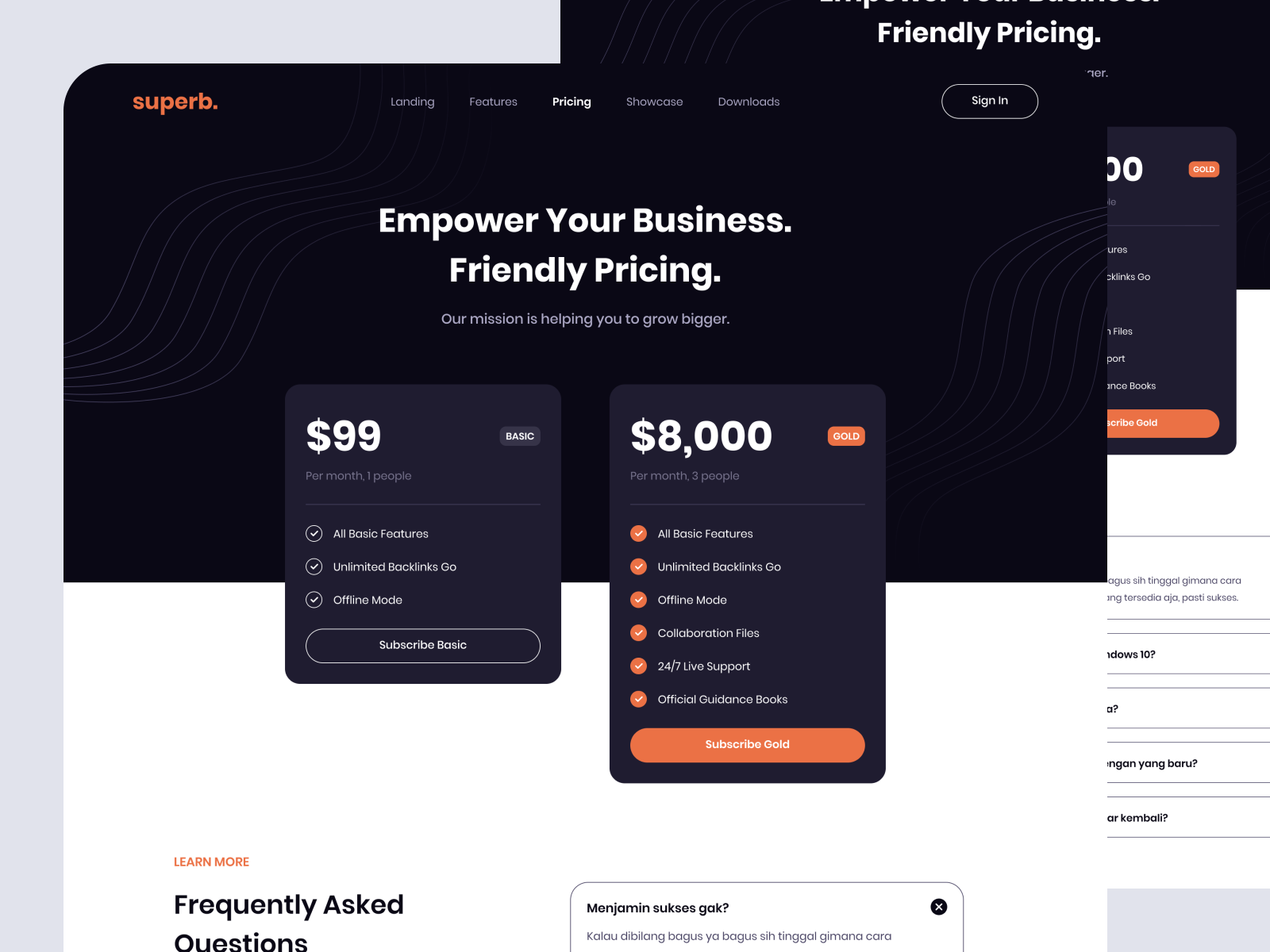 Pricing Pro Package Website by BuildWithAngga on Dribbble