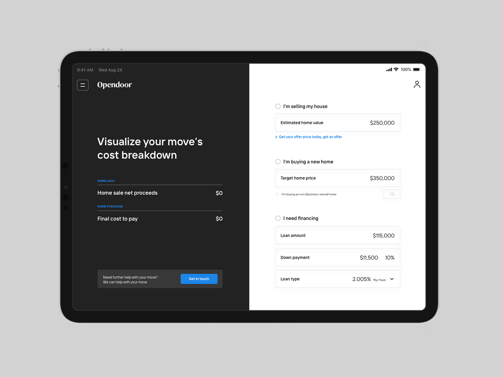 Real Estate Transaction Simulator By Nicolas Solerieu For Opendoor 