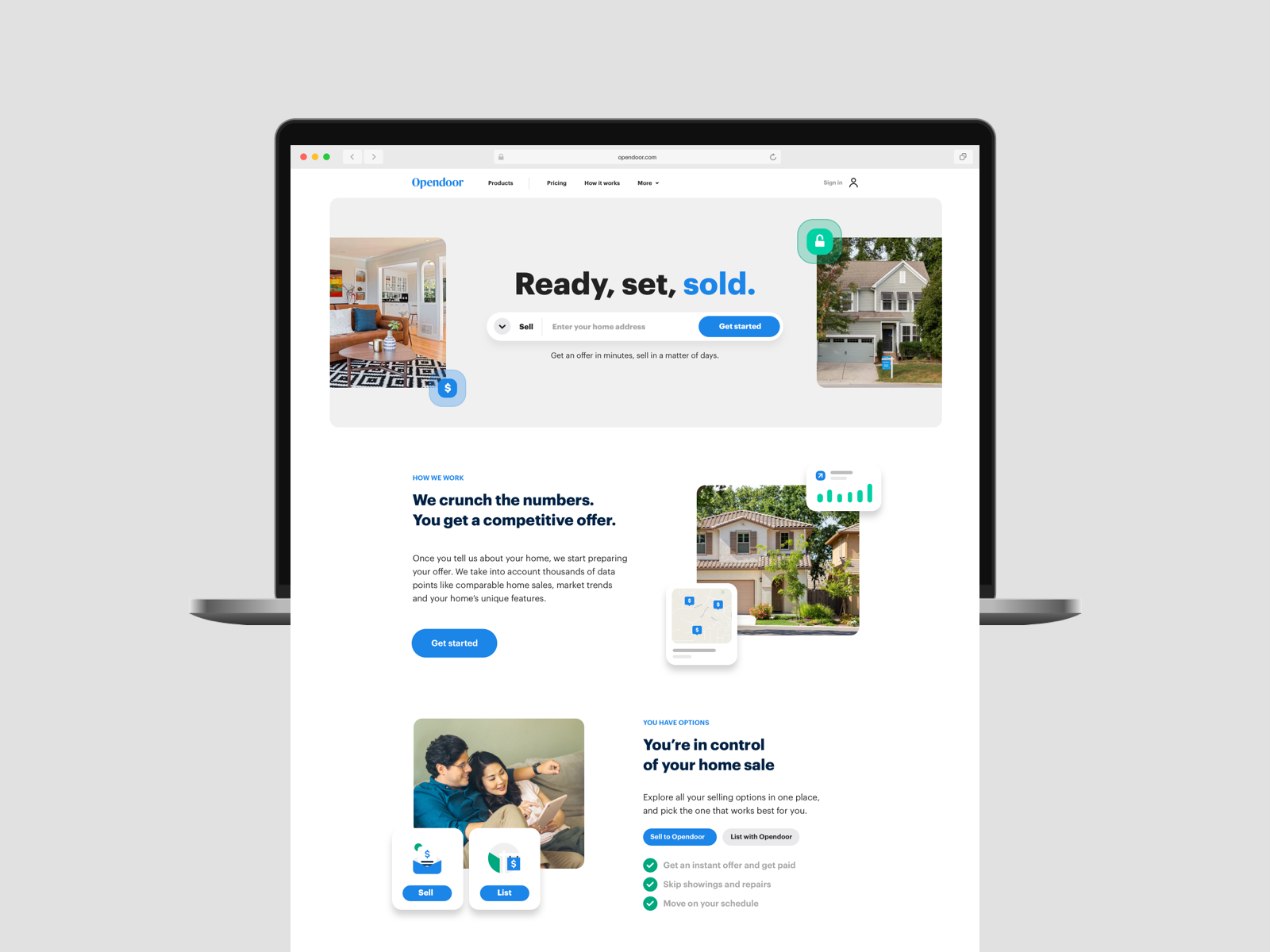 Homepage layout by Nicolas Solerieu for Opendoor Design on Dribbble
