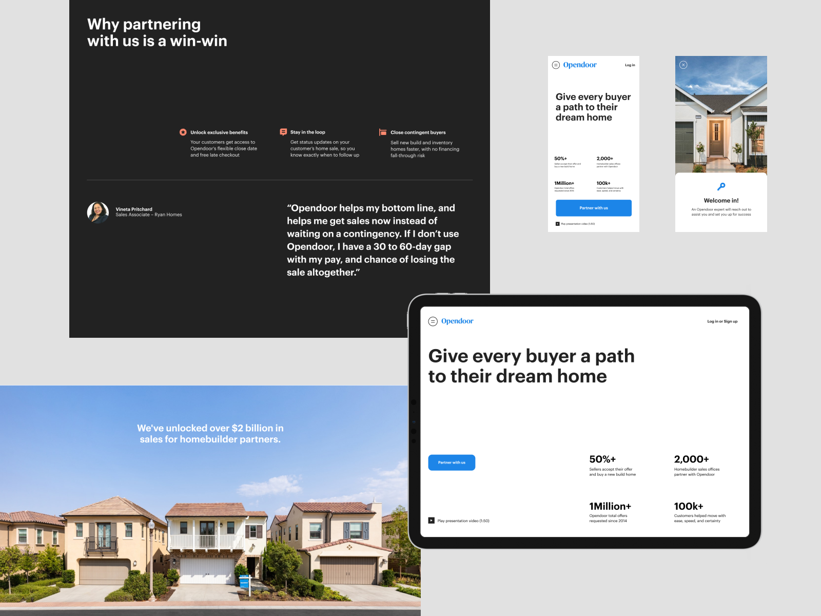 Partner page layout by Nicolas Solerieu for Opendoor Design on Dribbble