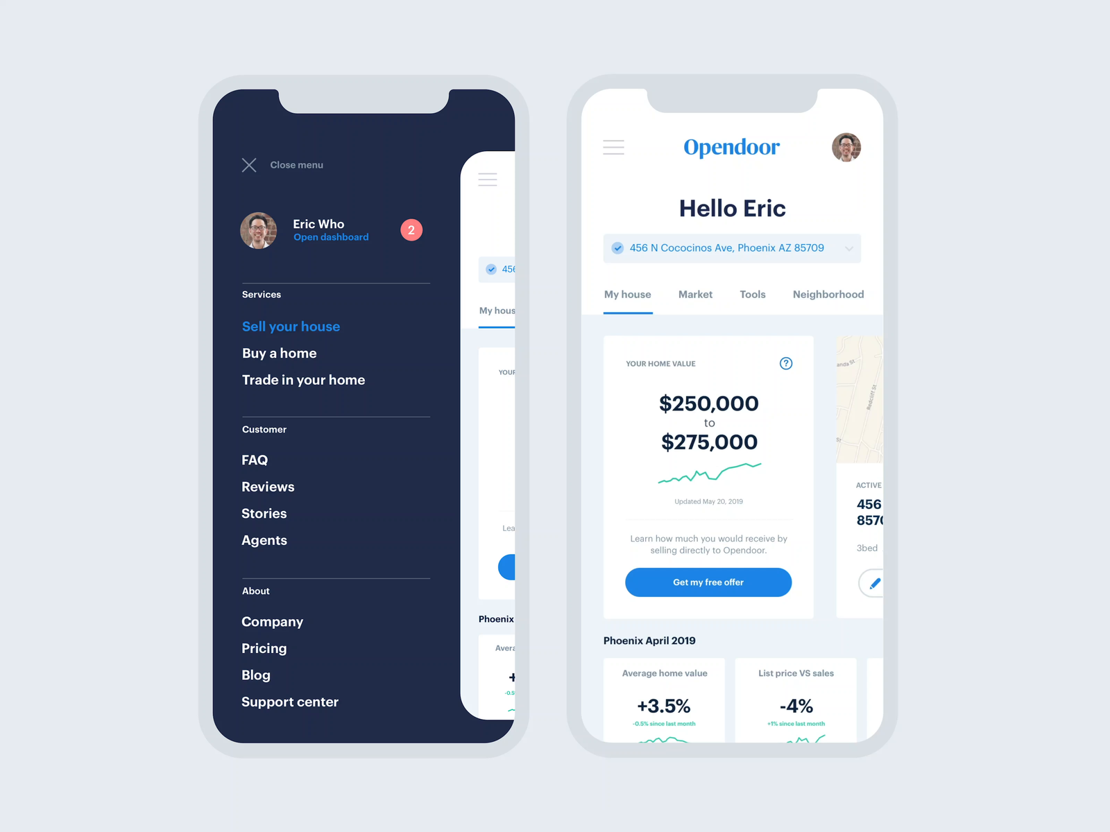 Mobile menu interaction by Nicolas Solerieu on Dribbble