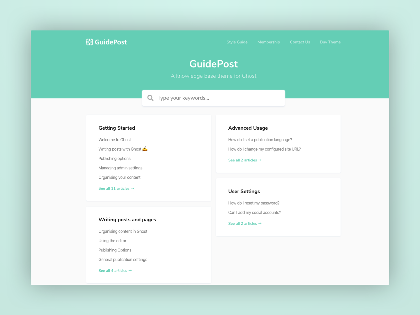 GuidePost - A Knowledge Base Theme by Eric Alli on Dribbble