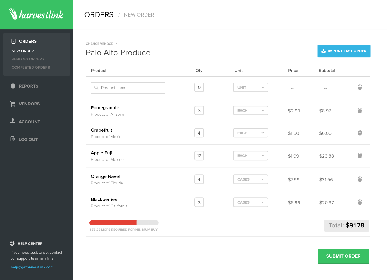 Dribbble - HarvestLink-(Order)-(Full).png by Eric Alli