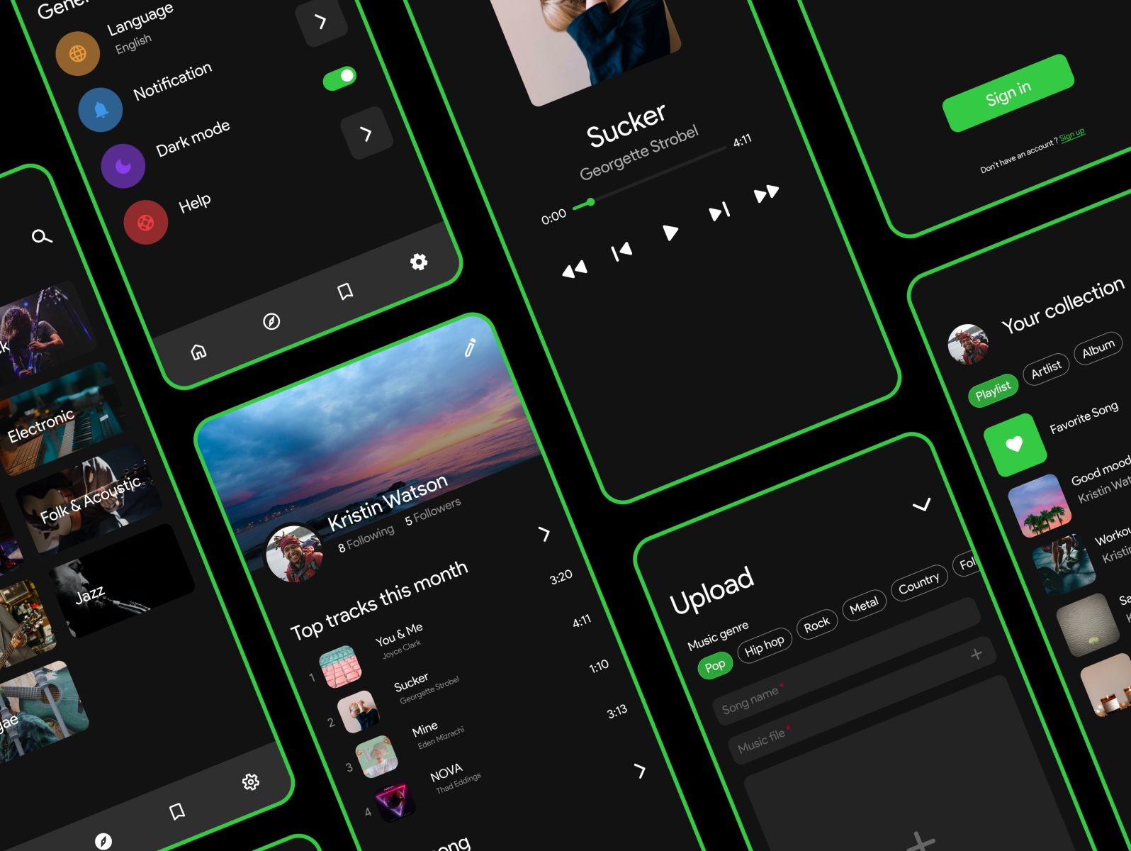 Music streaming app by Worapol Tiyabut on Dribbble